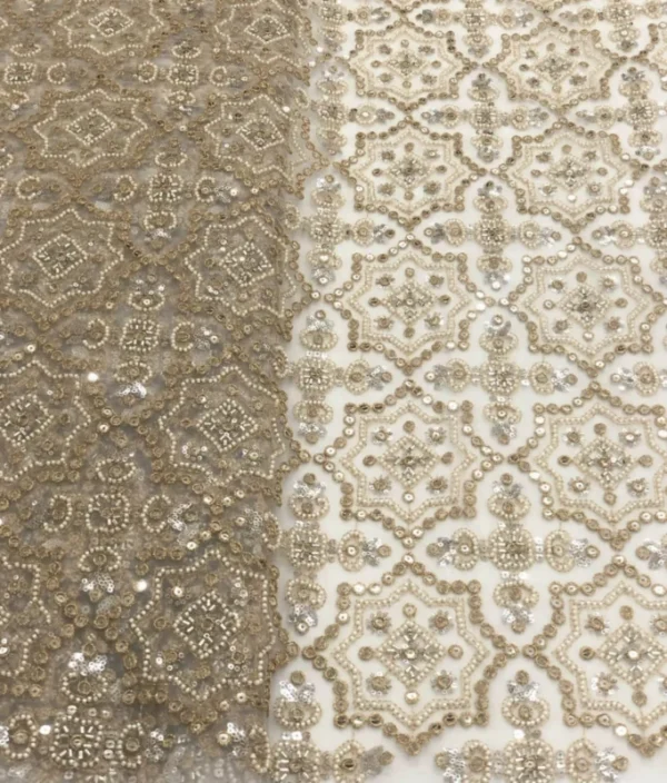 Pure Dyeable Butterfly Net Heavy Cut Dana Hand Work Fabric – Bollywood ...